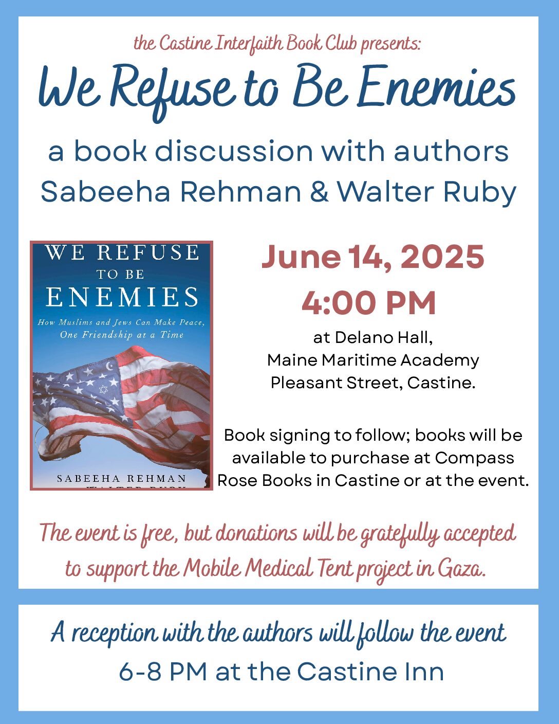 Blue Hill Peninsula Chamber of Commerce We Refuse to Be Enemies